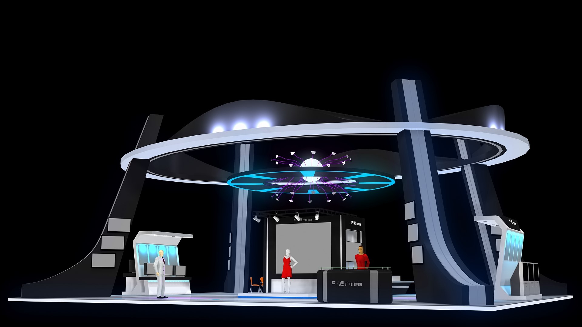 Island Exhibition Stand 3D Model - TurboSquid 1853771