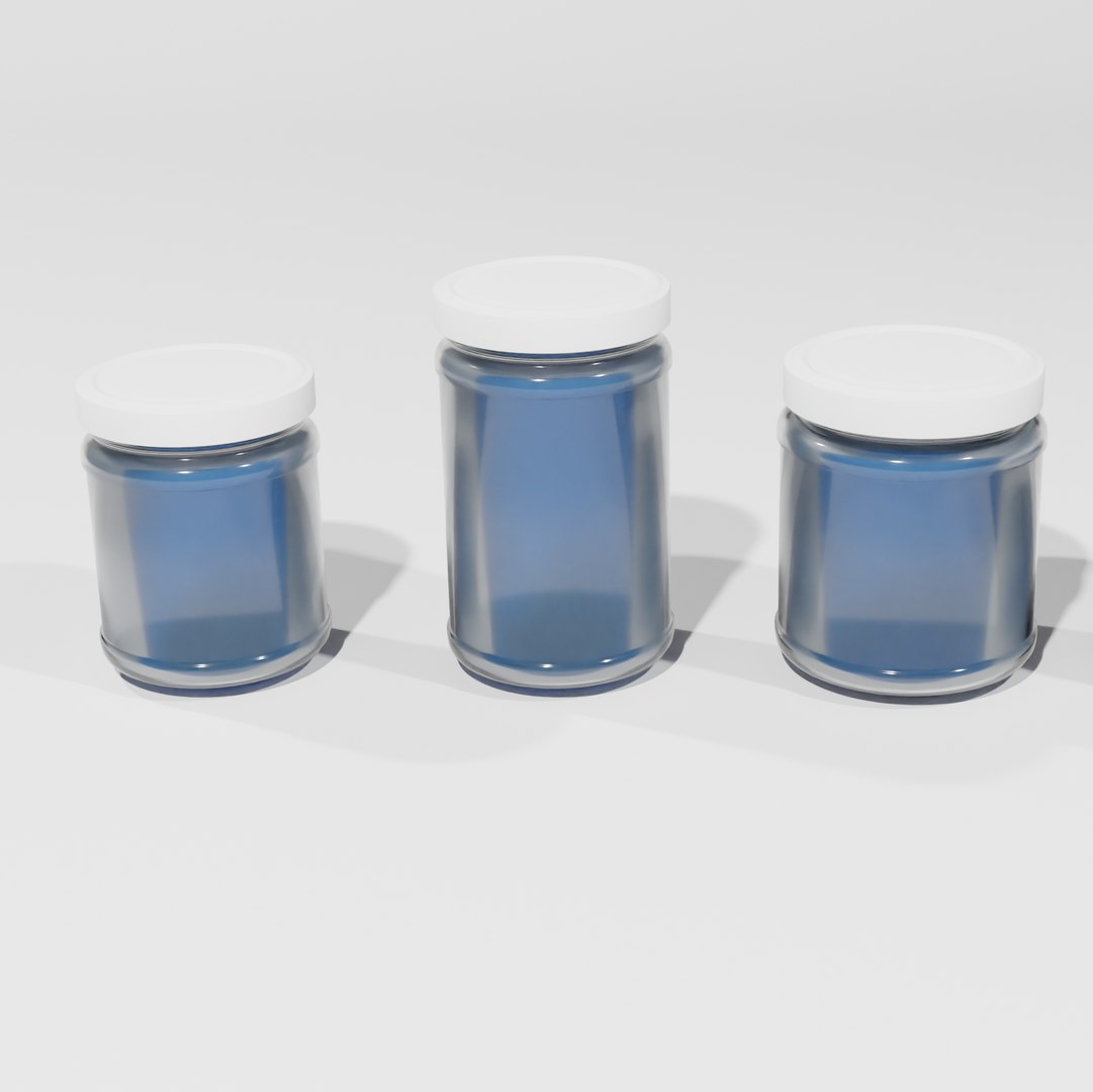 Glass Jars Standard Ml Sizes 3D Model - TurboSquid 2089677