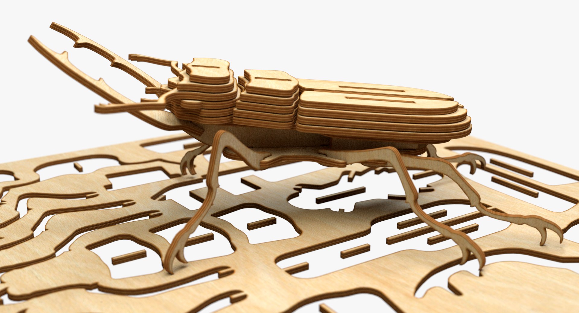 Beetle Laser Cut Animation 3D - TurboSquid 1396782