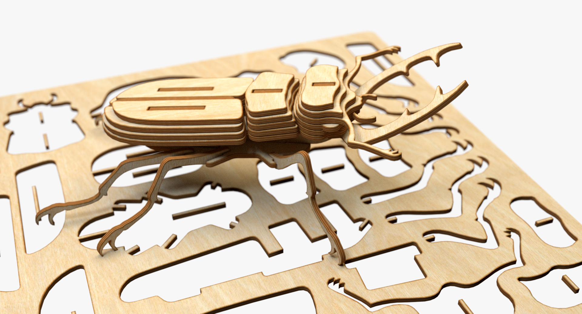 Beetle laser cut animation 3D - TurboSquid 1396782