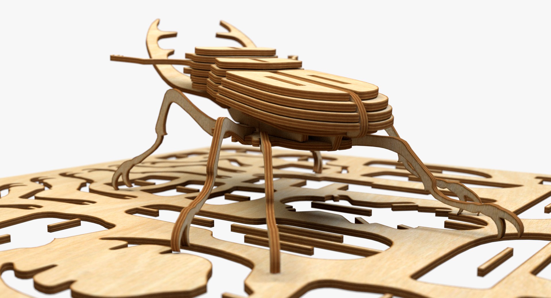 Beetle Laser Cut Animation 3D - TurboSquid 1396782
