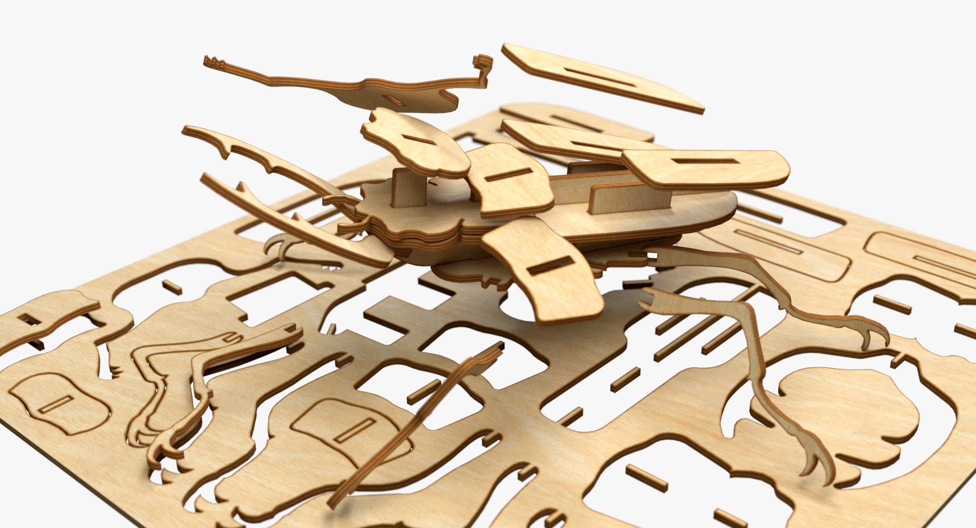 Beetle Laser Cut Animation 3D - TurboSquid 1396782