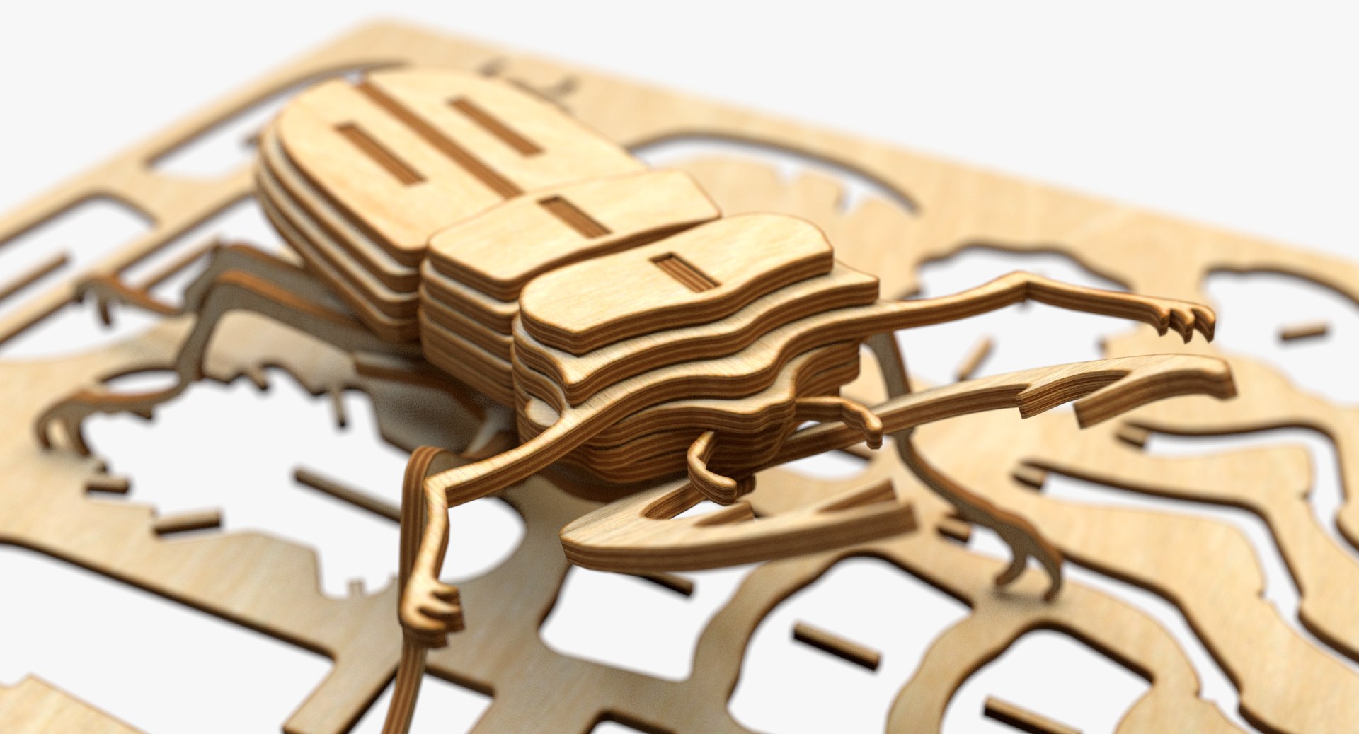 Beetle Laser Cut Animation 3D - TurboSquid 1396782