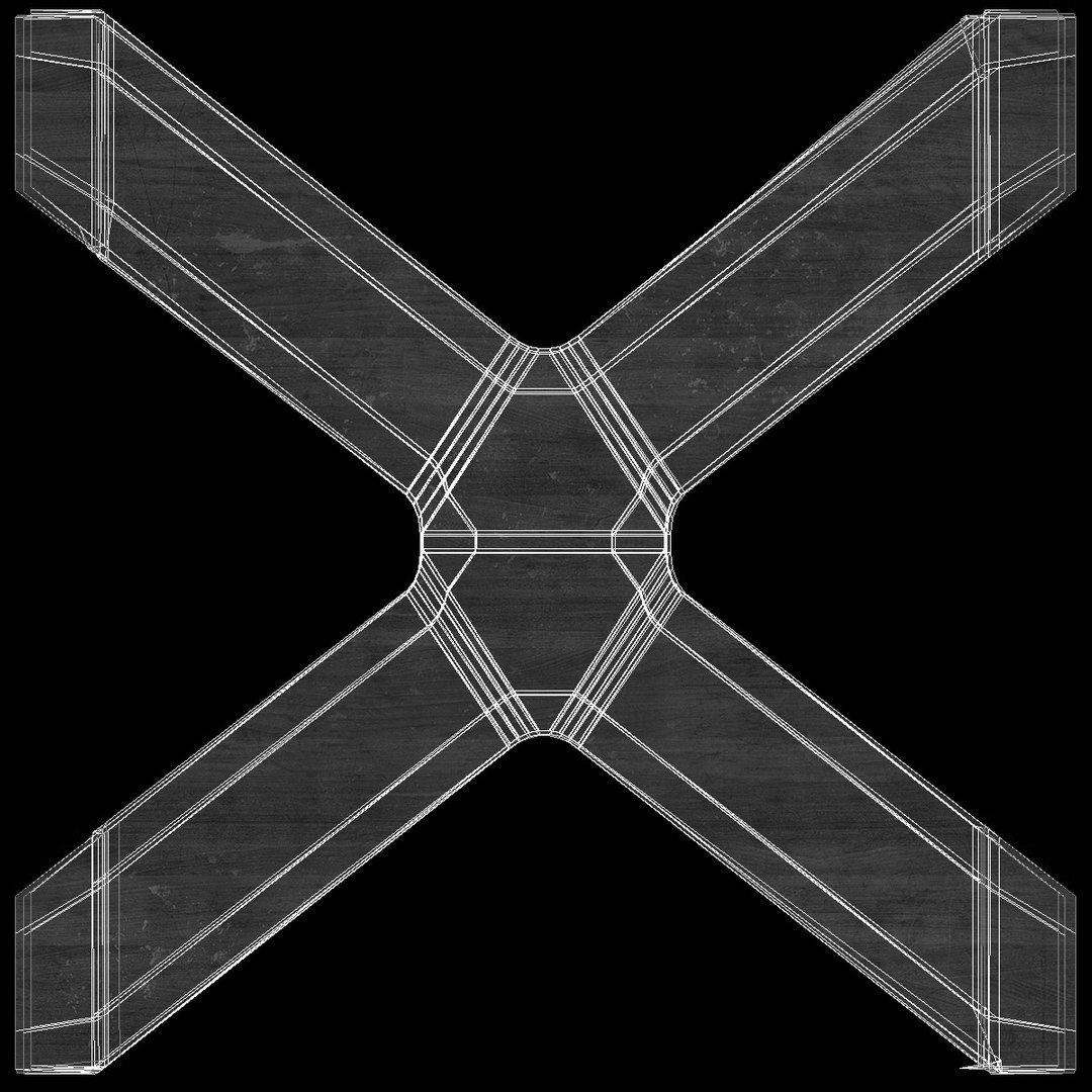 Minimalist Wooden X Triangle 3D Model - TurboSquid 1509476