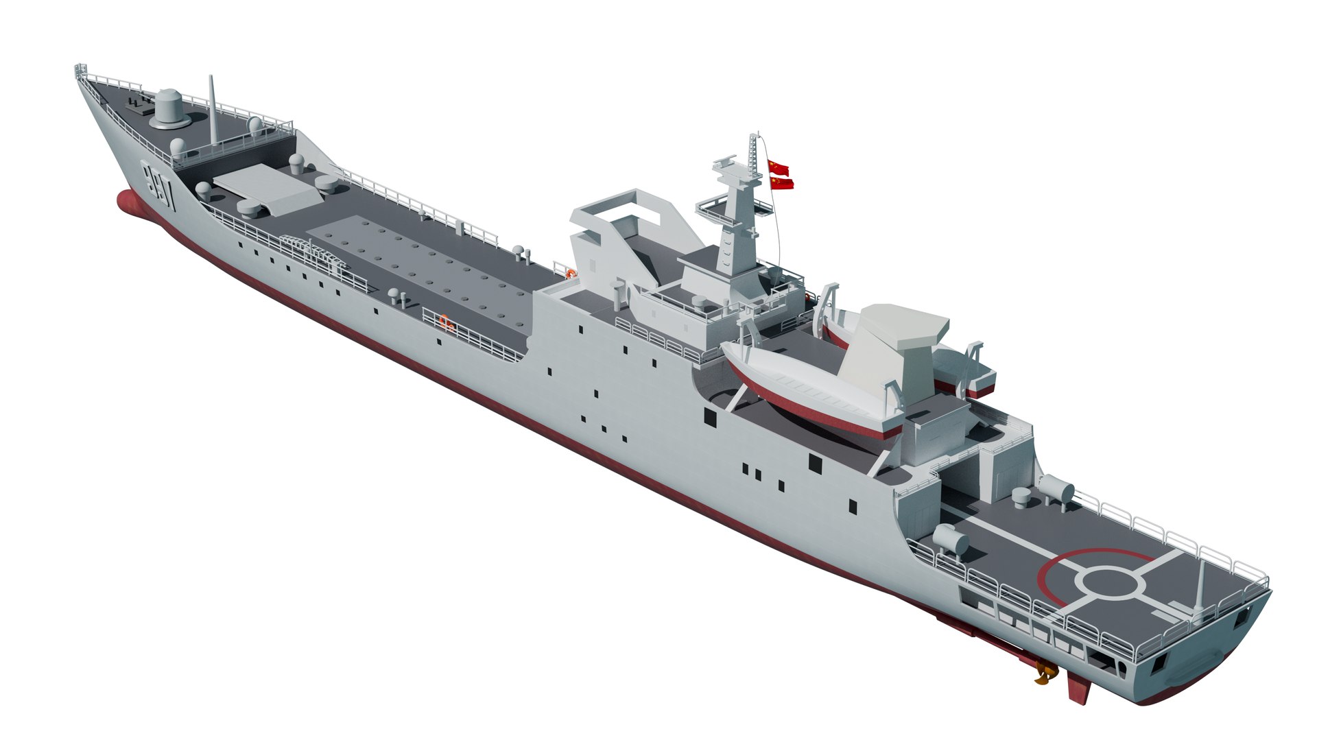 3D 072a Large Landing Ship PLA Navy Model - TurboSquid 1931310