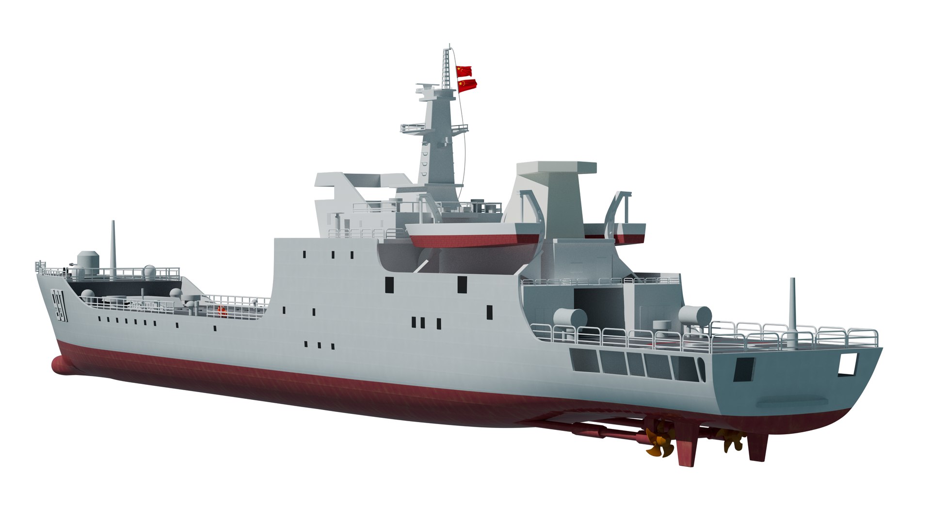3D 072a Large Landing Ship PLA Navy Model - TurboSquid 1931310