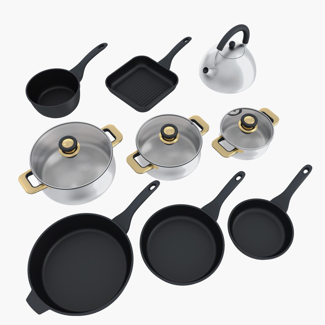 3d cookware cook ware