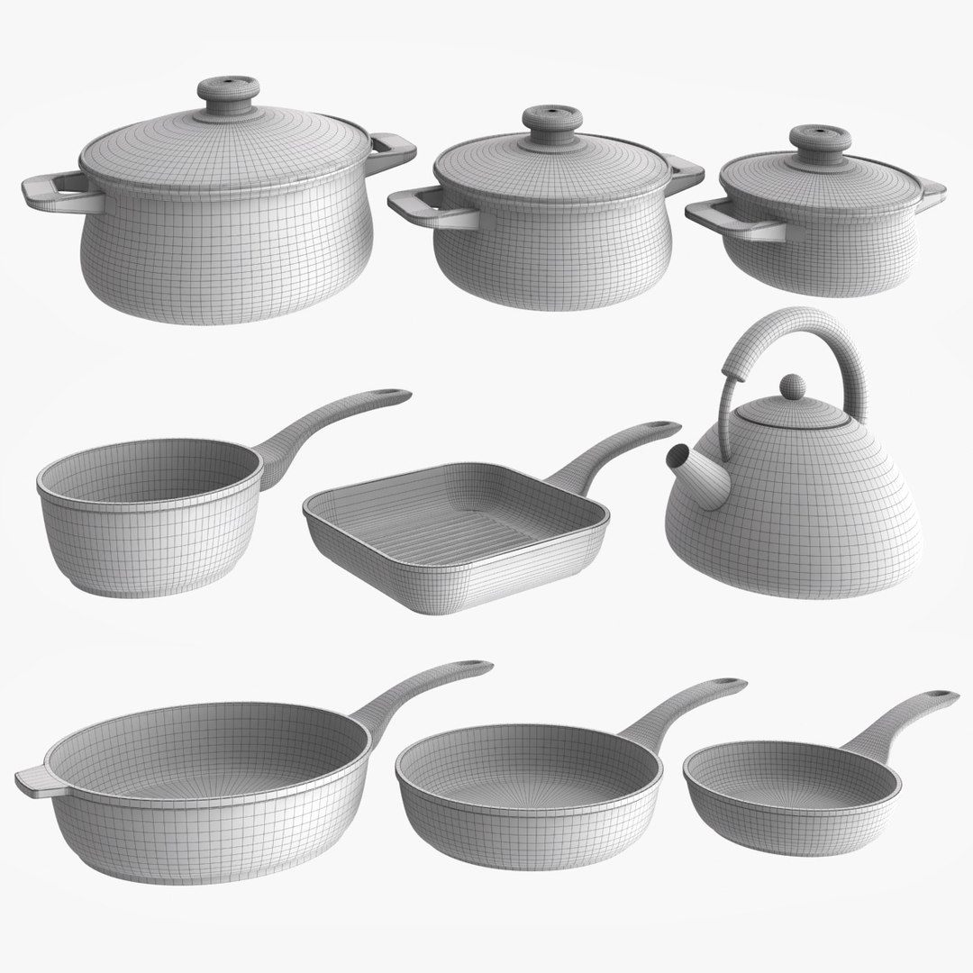 3d cookware cook ware