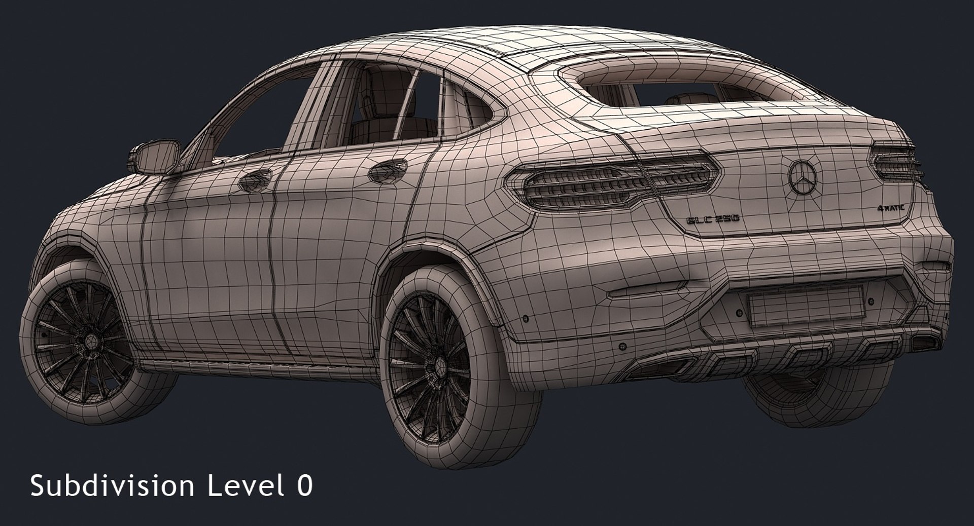 3d Model 2017 Mercedes-benz Glc Coupe