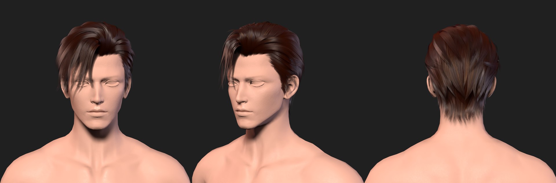 3D PBR Game Hair CG Hair Short Hair Male Hair Hipster Male Hair 05 ...