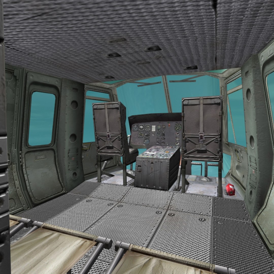 3d Helicopter Cockpit Model