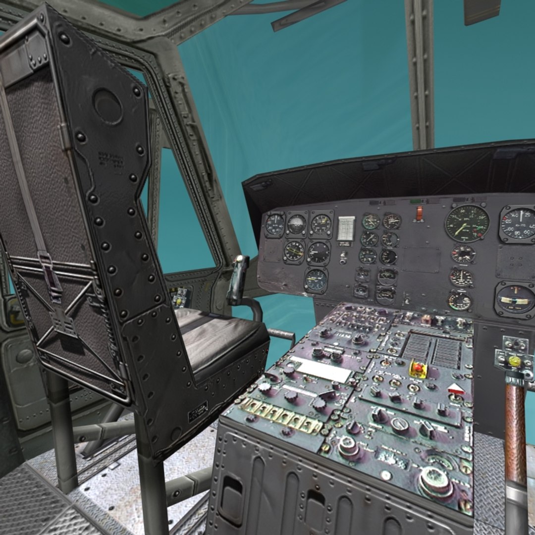 3d Helicopter Cockpit Model