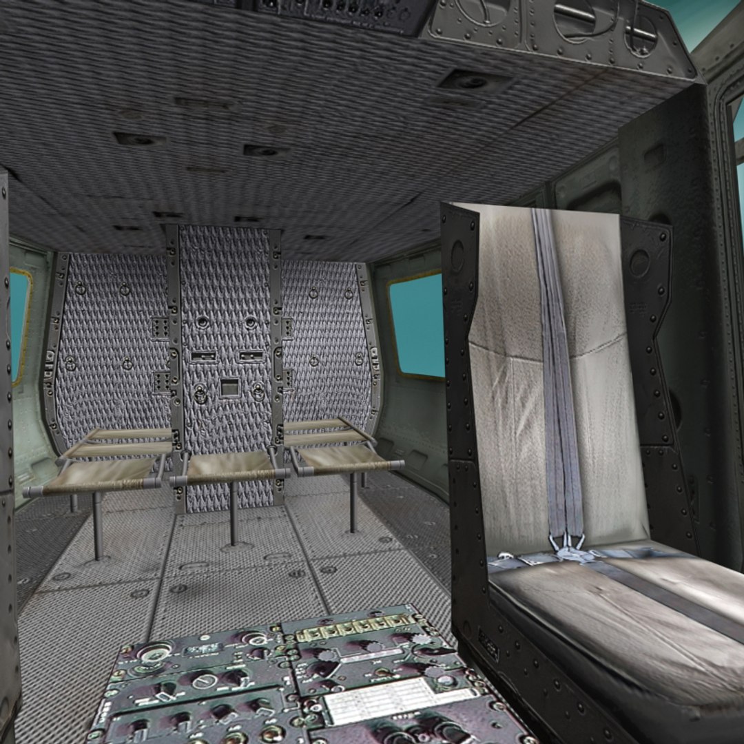 3d Helicopter Cockpit Model