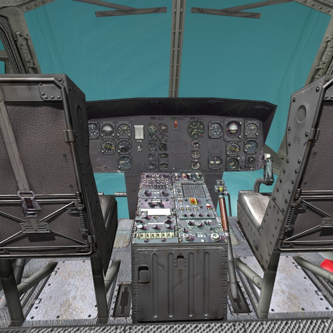 3d Helicopter Cockpit Model