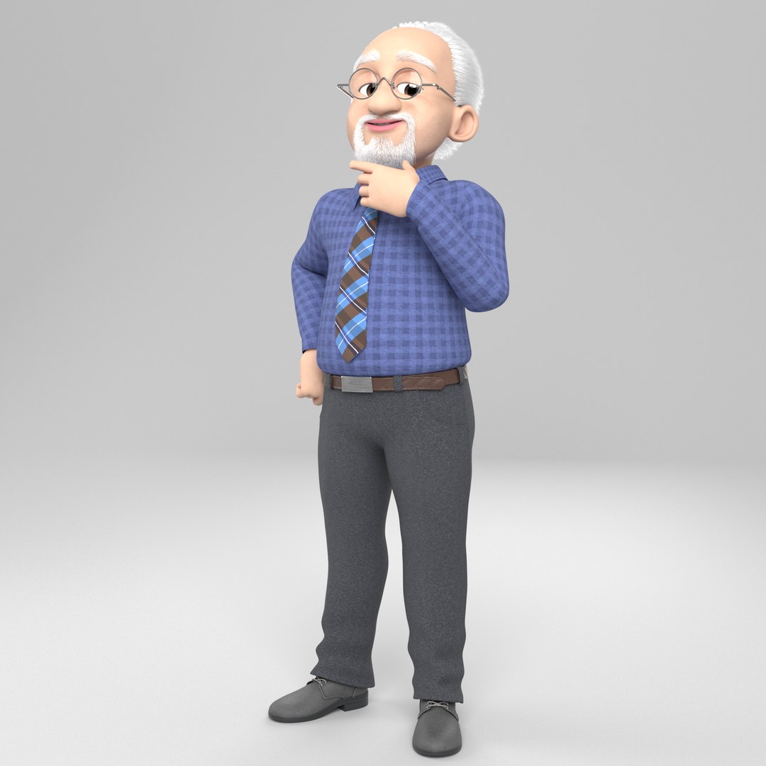 3D Model Robert Cartoon Man Rig - TurboSquid 2205329