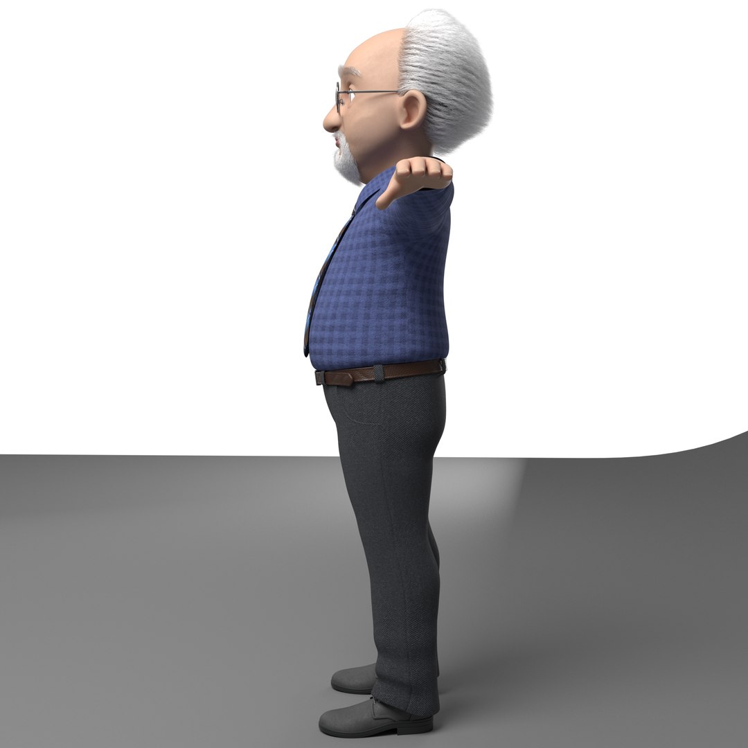 3D Model Robert Cartoon Man Rig - TurboSquid 2205329