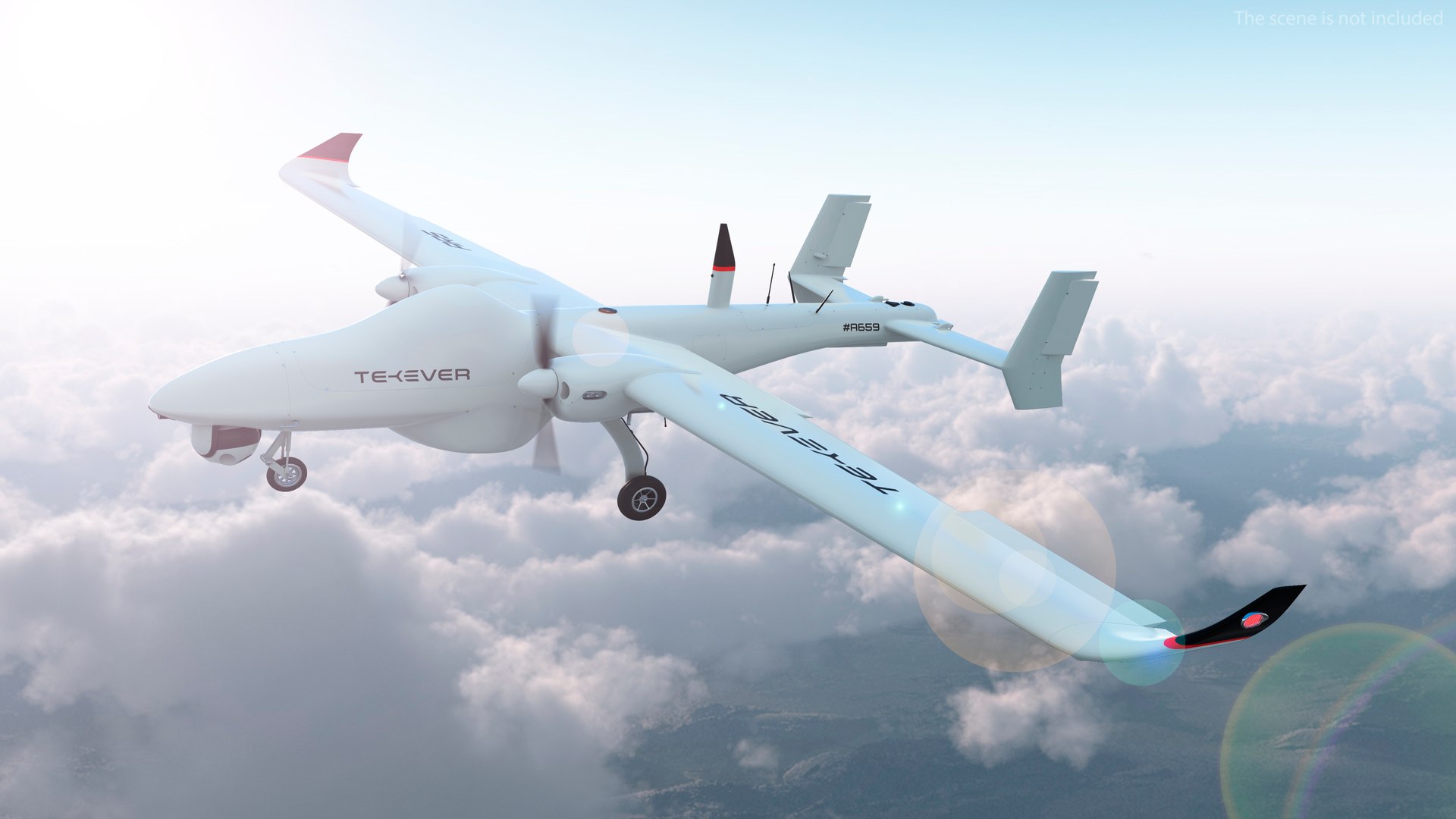 3D Tekever AR5 UAS Rigged For Cinema 4D Model - TurboSquid 2154201