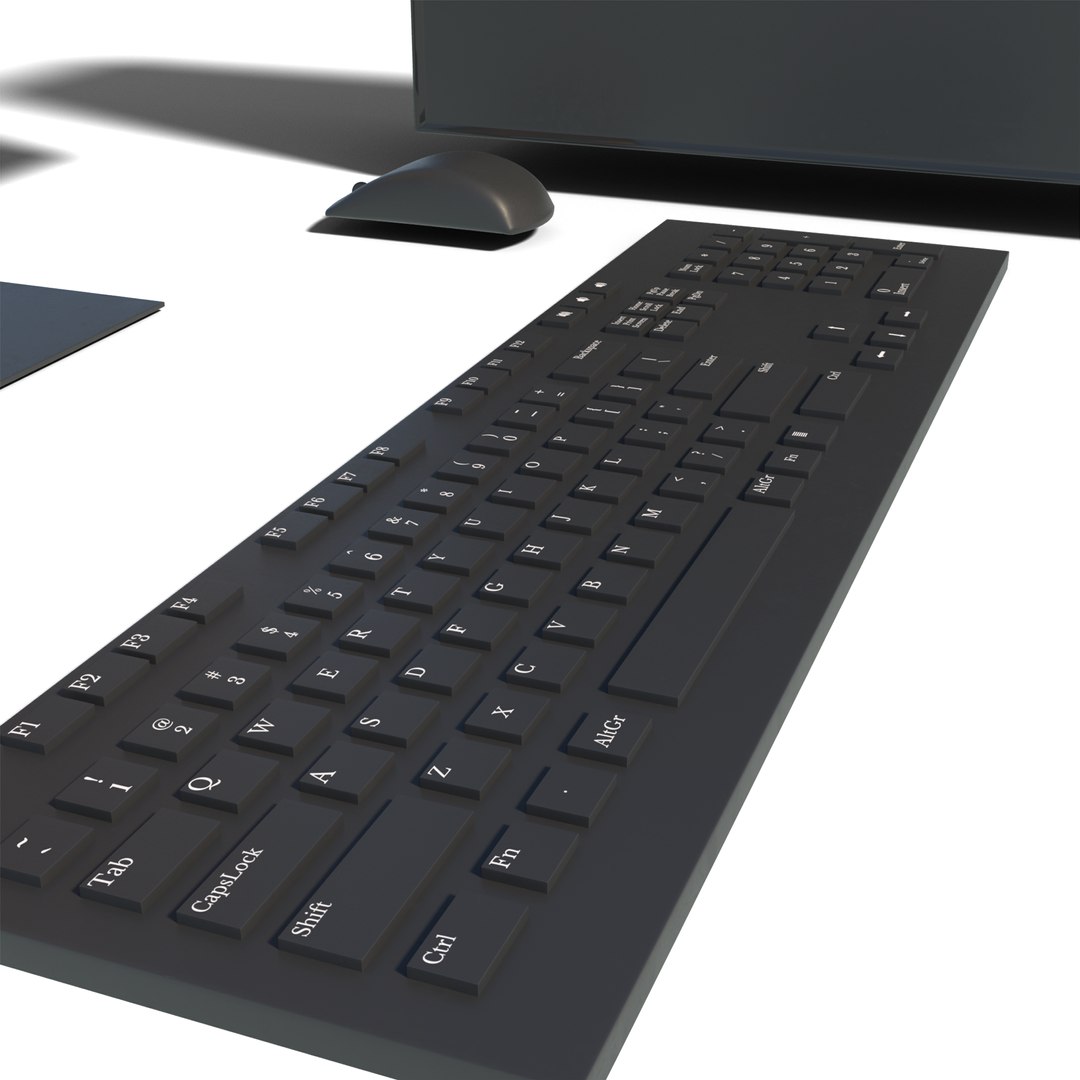 3D Desktop Computer Set Model - TurboSquid 2086547