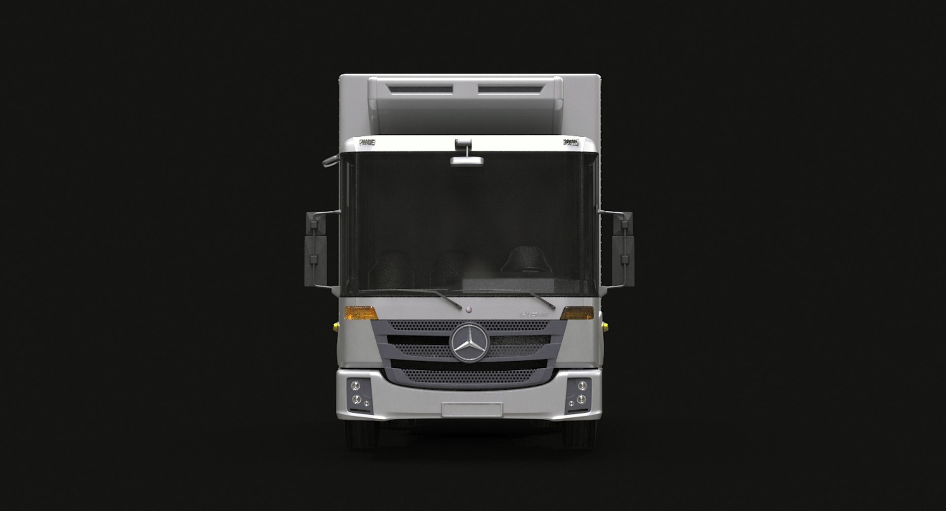 3d mercedes econic box truck model