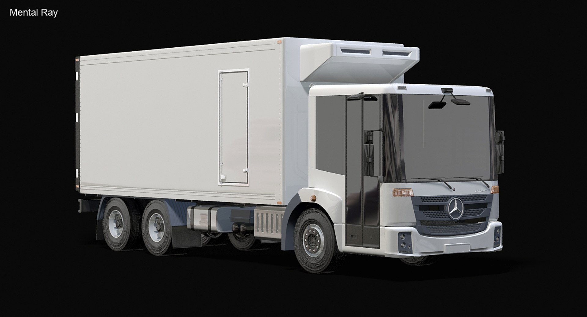 3d mercedes econic box truck model