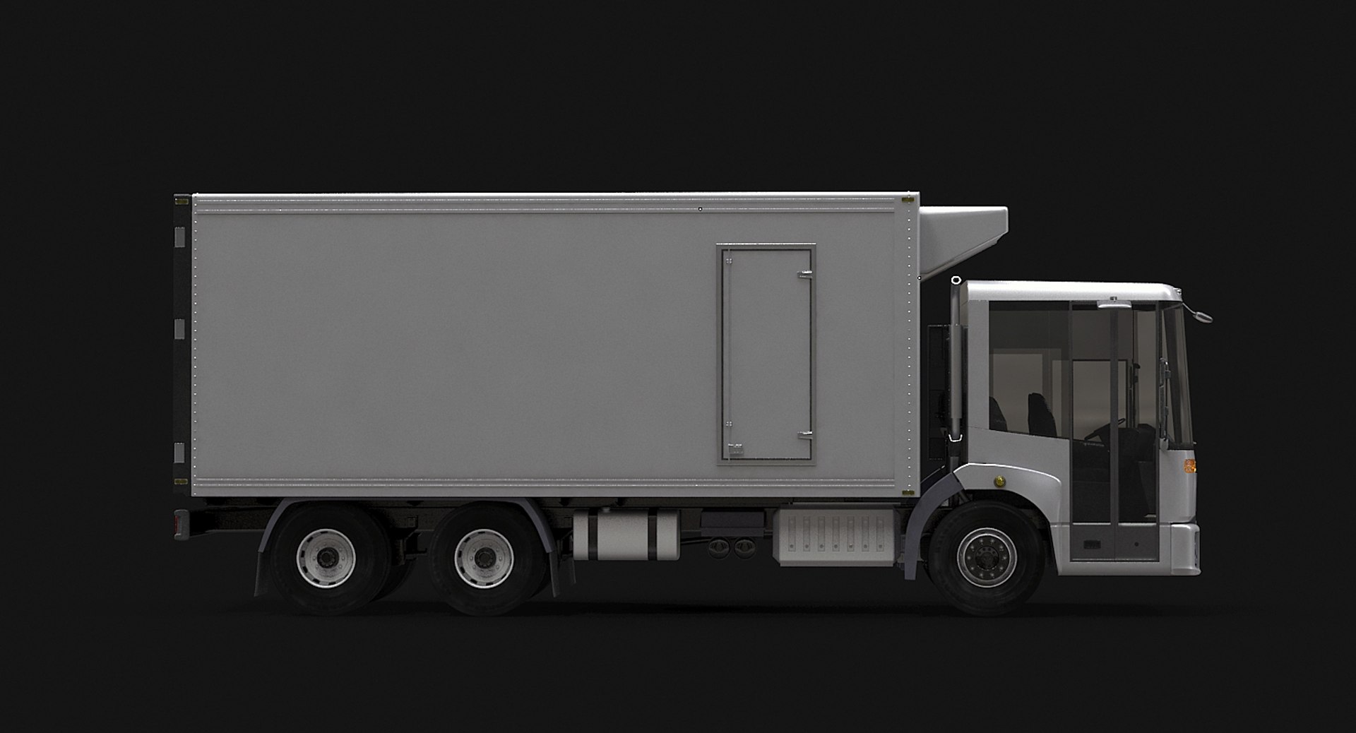 3d mercedes econic box truck model