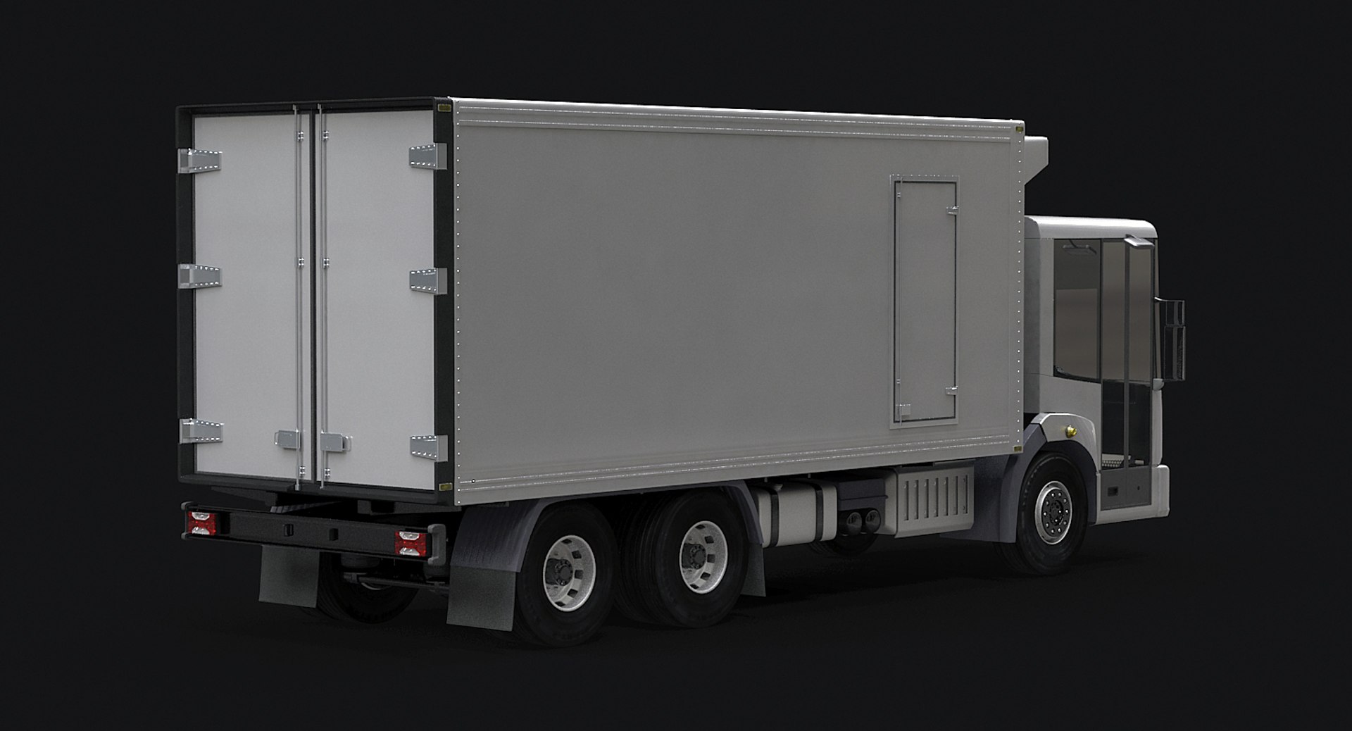3d mercedes econic box truck model