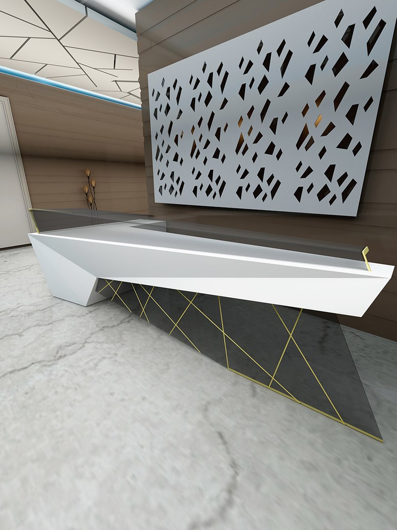 Modern commercial reception space 3D model - TurboSquid 1192094