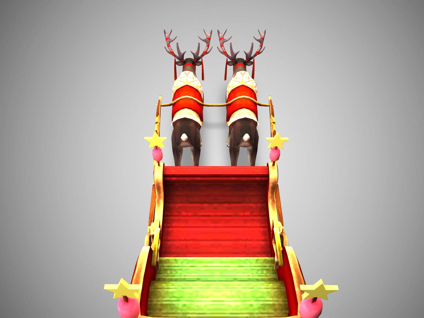 3D Reindeer Christmas Model - TurboSquid 1352399