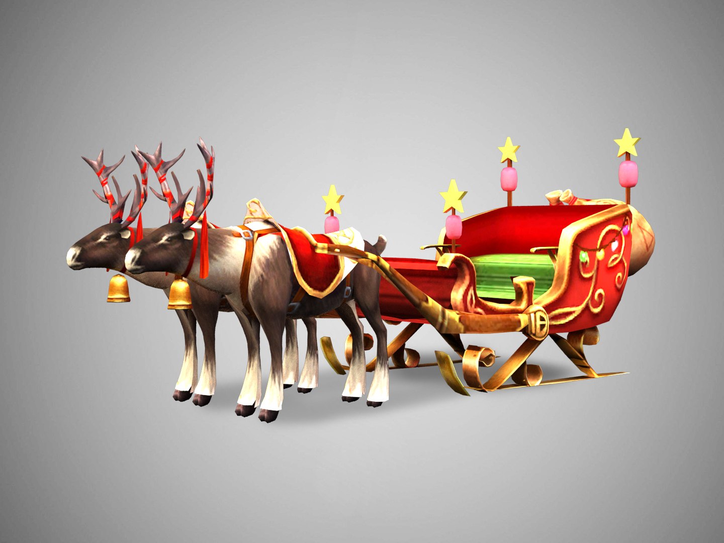 3D Reindeer Christmas Model - TurboSquid 1352399