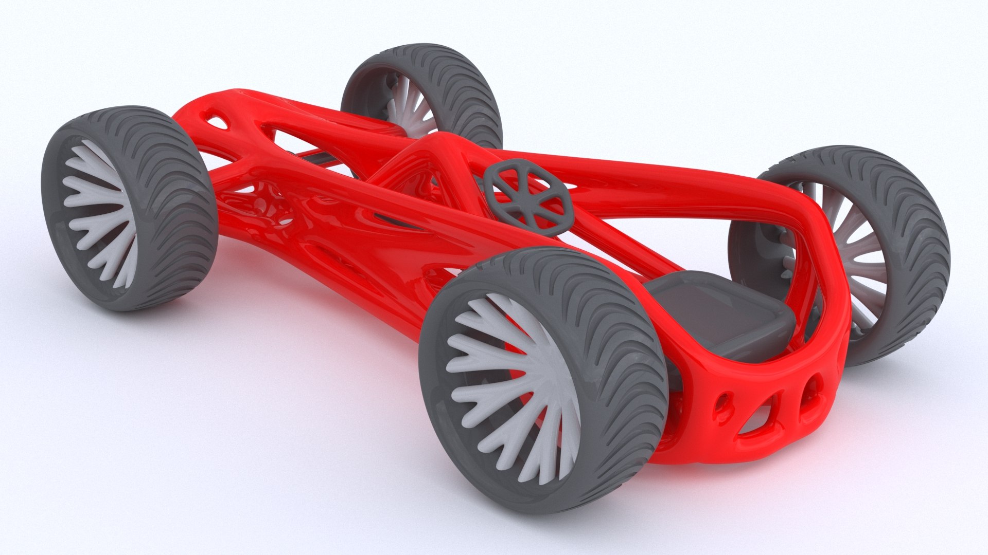 Futuristic Skeleton Racing Car 3D - TurboSquid 2397977