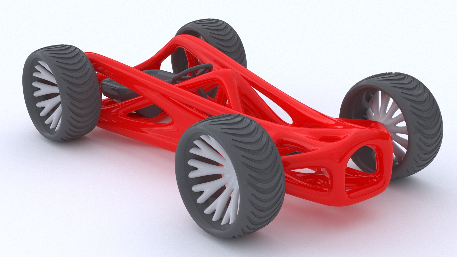 Futuristic Skeleton Racing Car 3D - TurboSquid 2397977