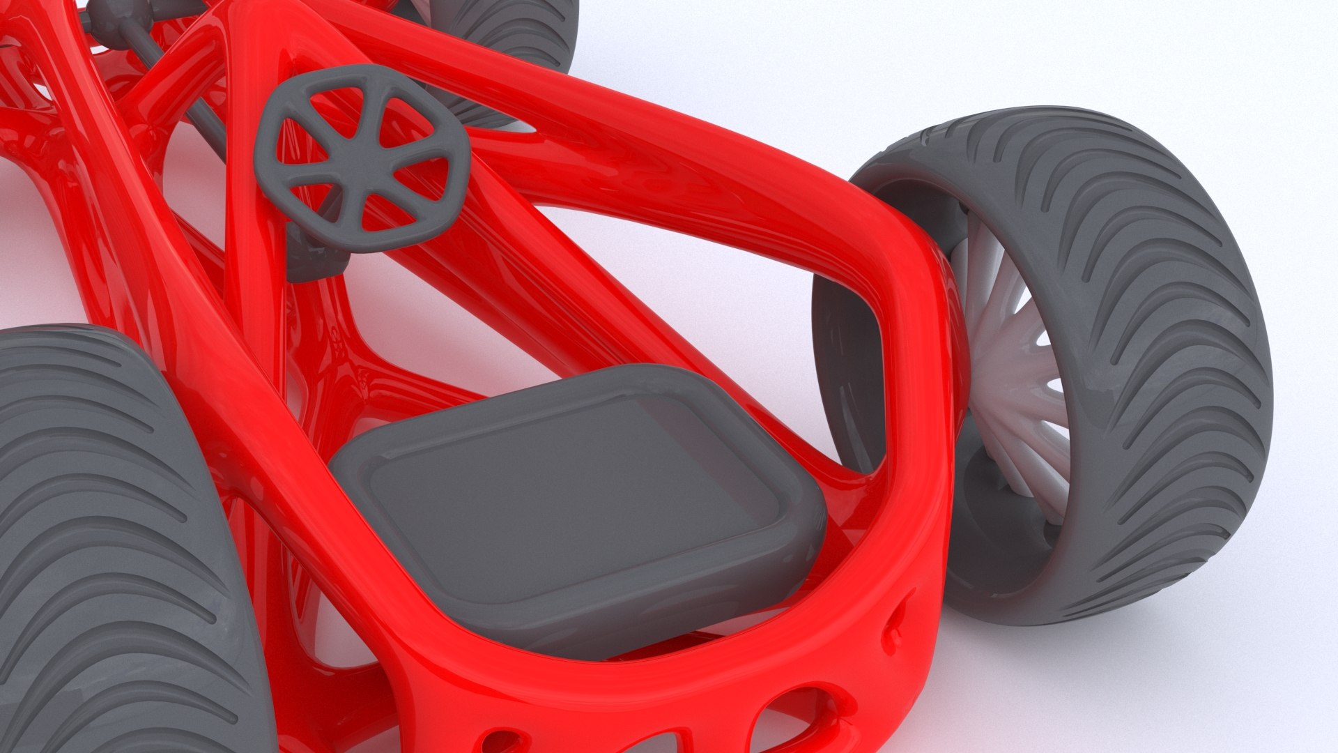 Futuristic Skeleton Racing Car 3D - TurboSquid 2397977