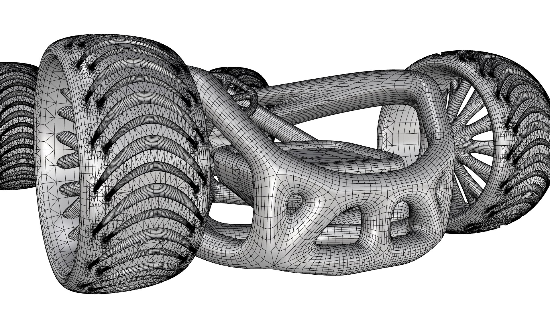 Futuristic Skeleton Racing Car 3D - TurboSquid 2397977