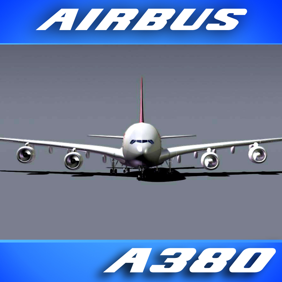 pre-rigged airbus a380 craft 3d 3ds