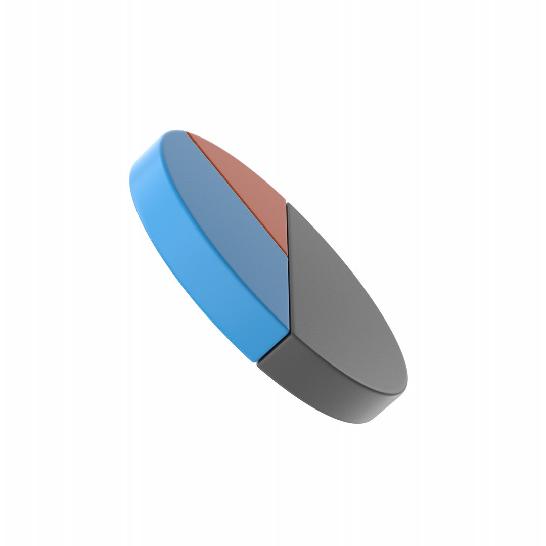 3D Coloured Circle Graphs Model - TurboSquid 2069830