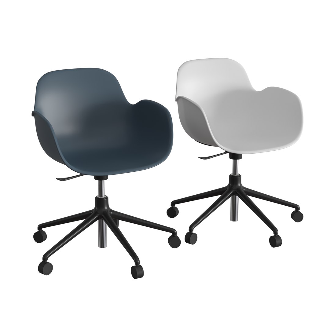Form Swivel Arm Chair 3D Model - TurboSquid 1943768