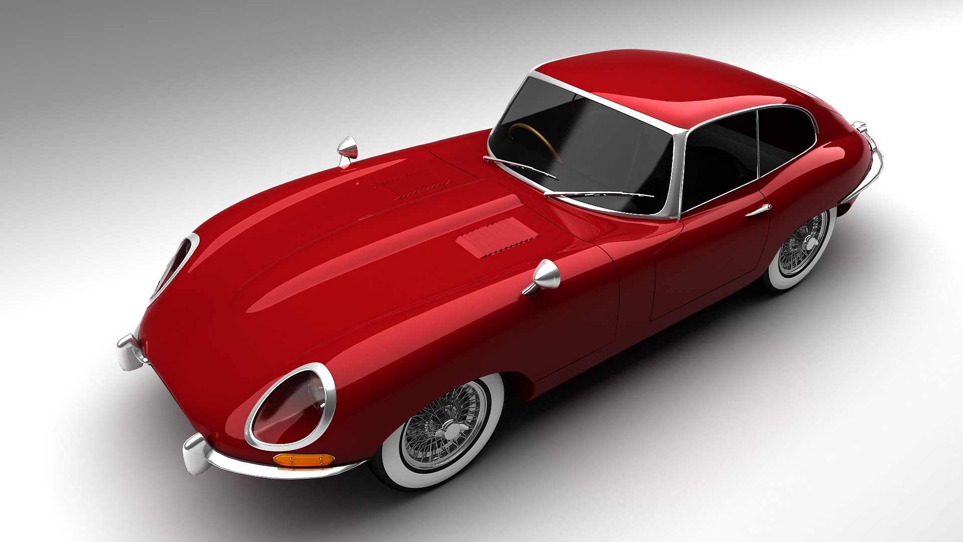 Jag E Type 3d Model