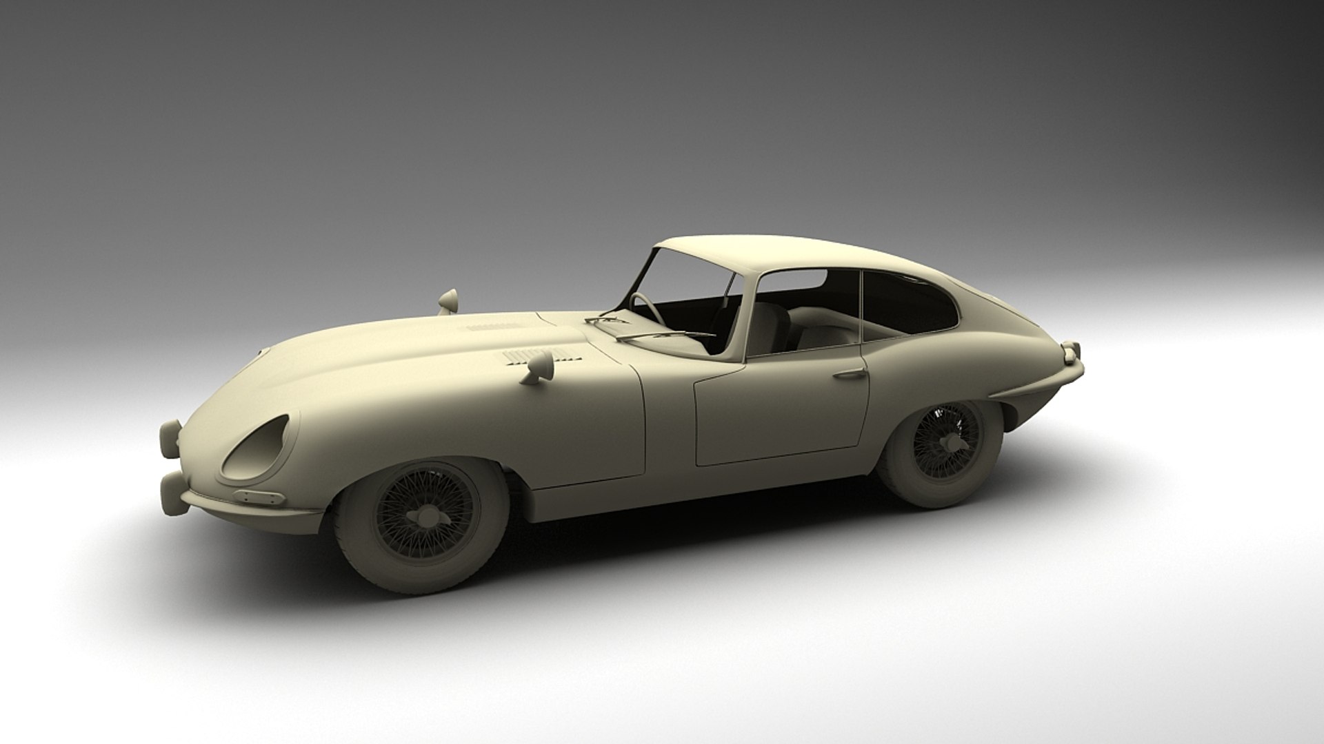 Jag E Type 3d Model