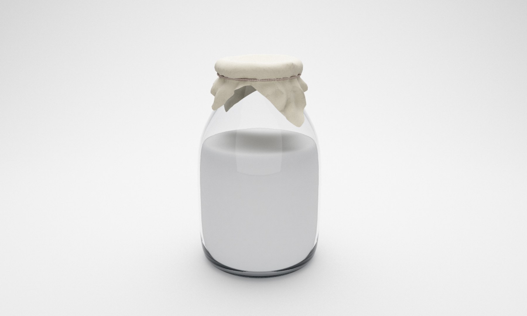 3d Bottle Milk Model