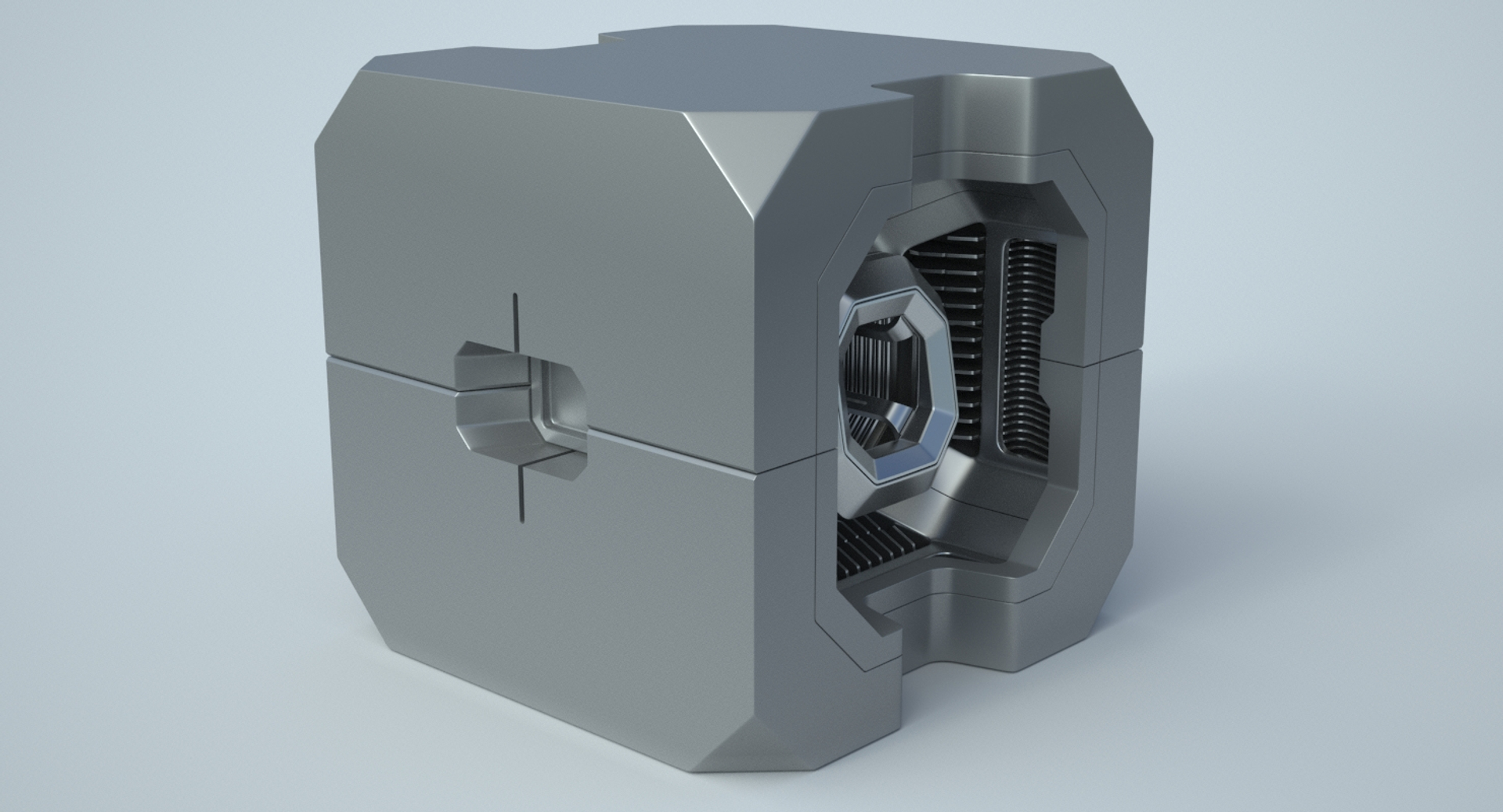 3d Sci Fi Box Model