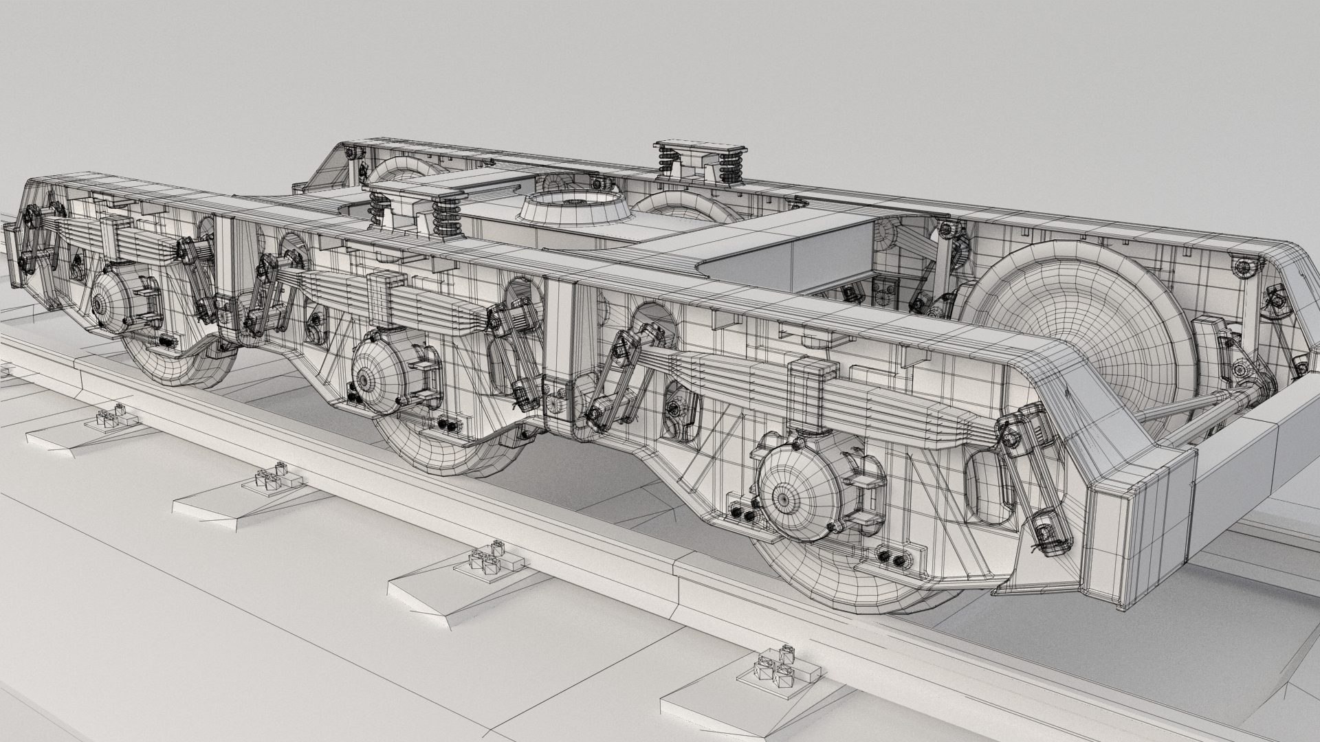 Train Wheel Bogie 3D Model - TurboSquid 1524196