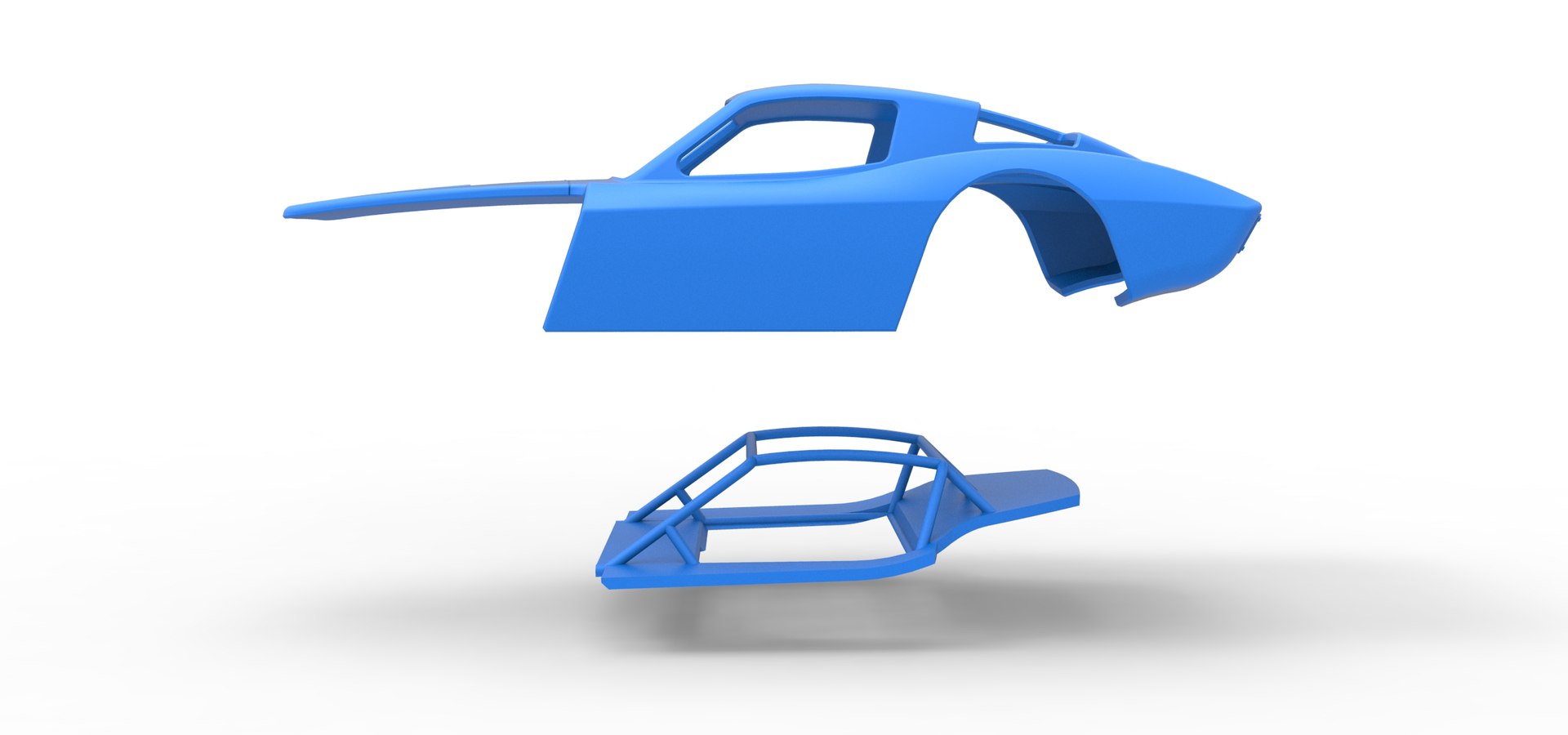 3D Shell Of Vintage Asphalt Modified Stock Car V2 Scale 1 To 25 ...