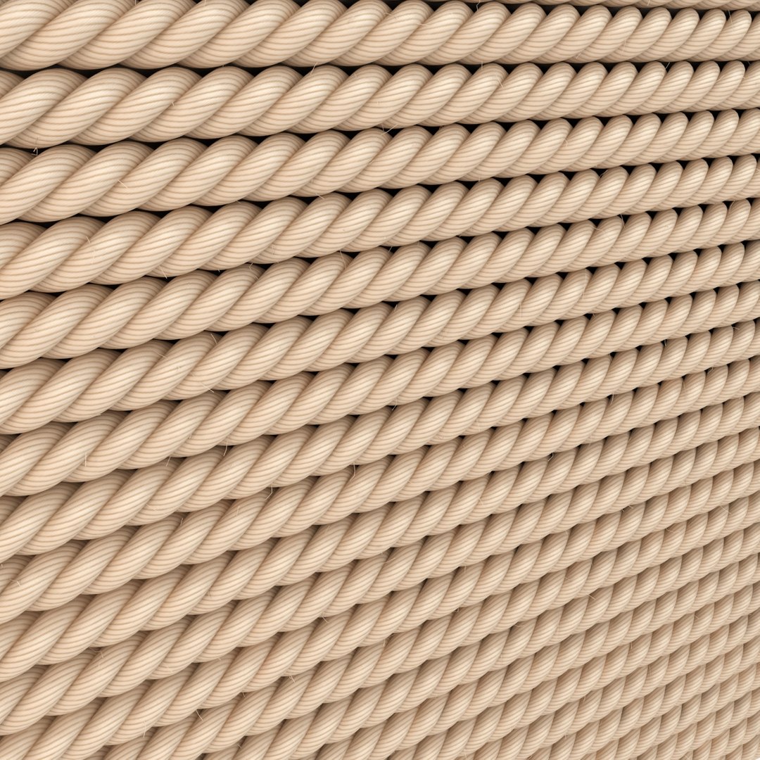 Rope Decorative Wall 3d Model