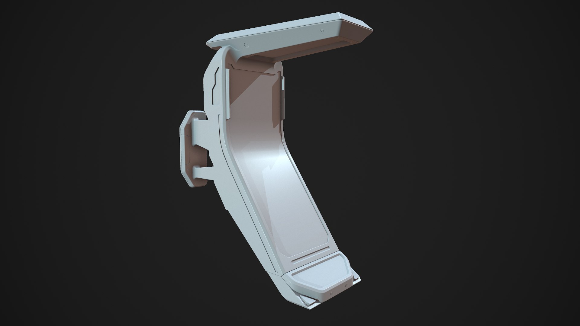 Scifi Wall Terminal Highpoly 3D Model - TurboSquid 2180337