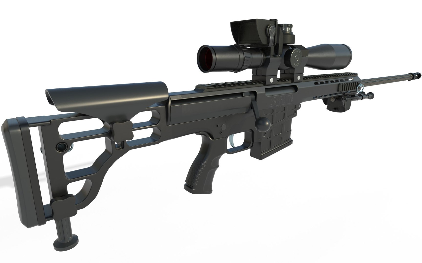 Barrett 98b Scope Model - TurboSquid 1355931