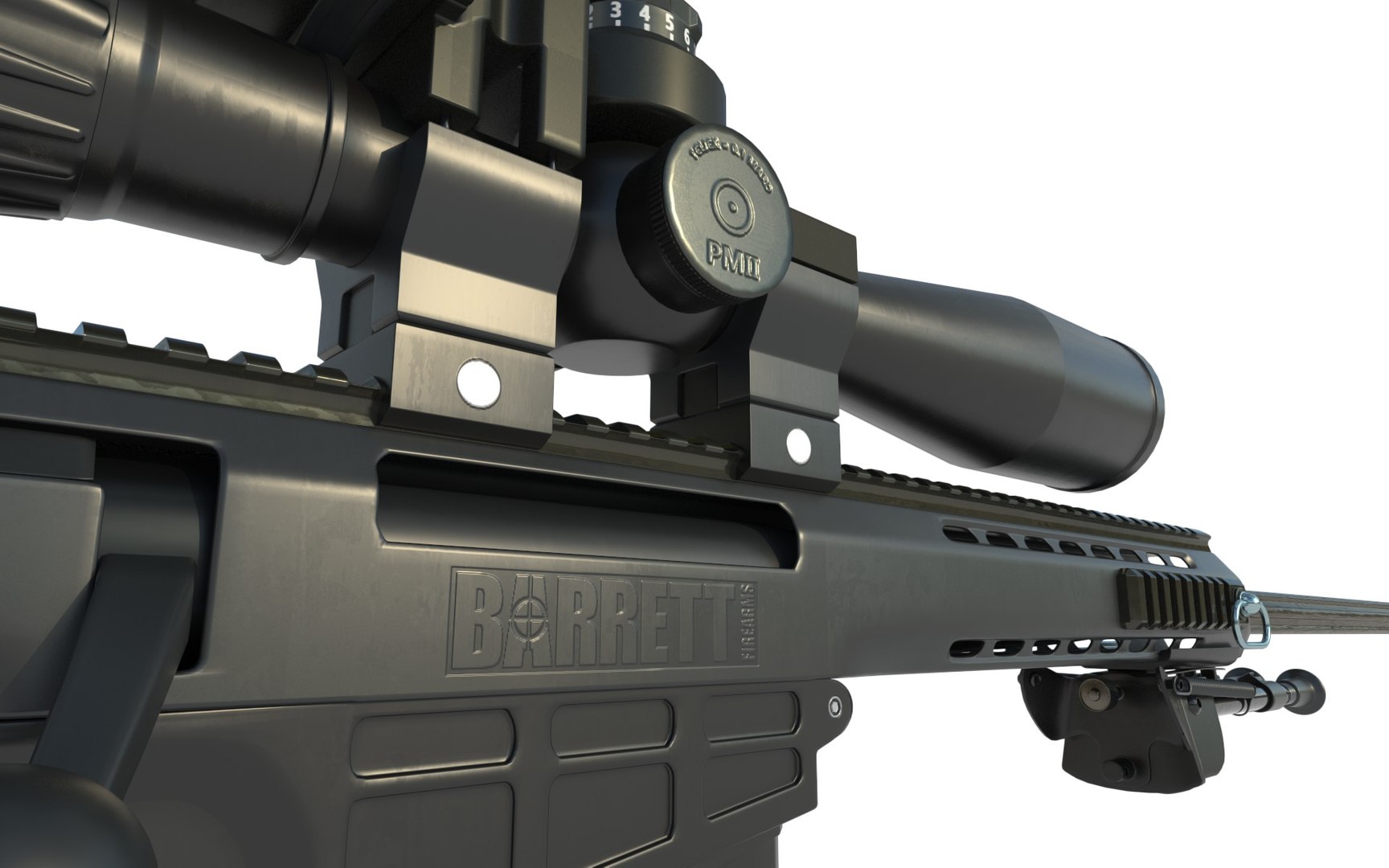 Barrett 98b Scope Model - TurboSquid 1355931