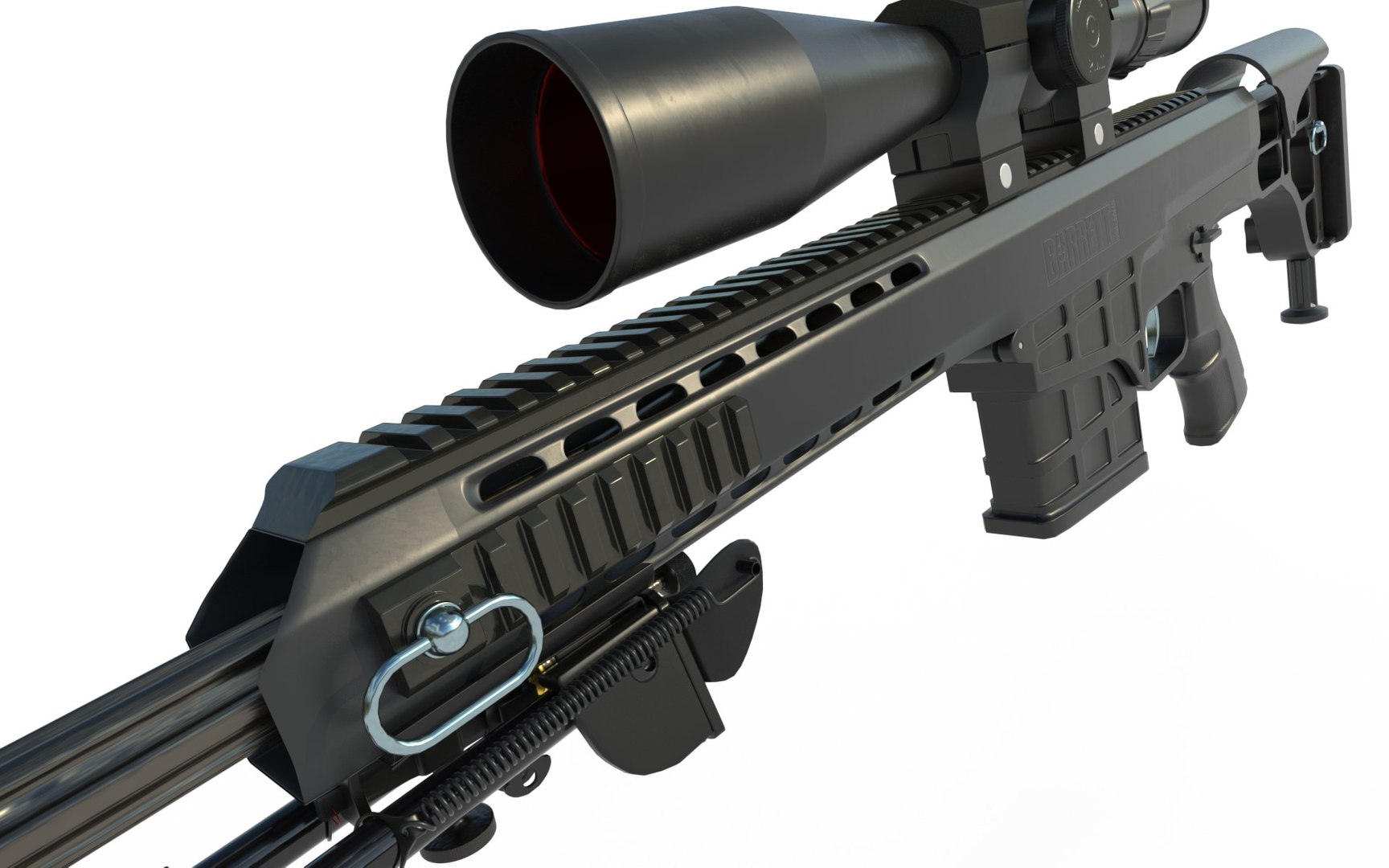 Barrett 98b Scope Model - TurboSquid 1355931
