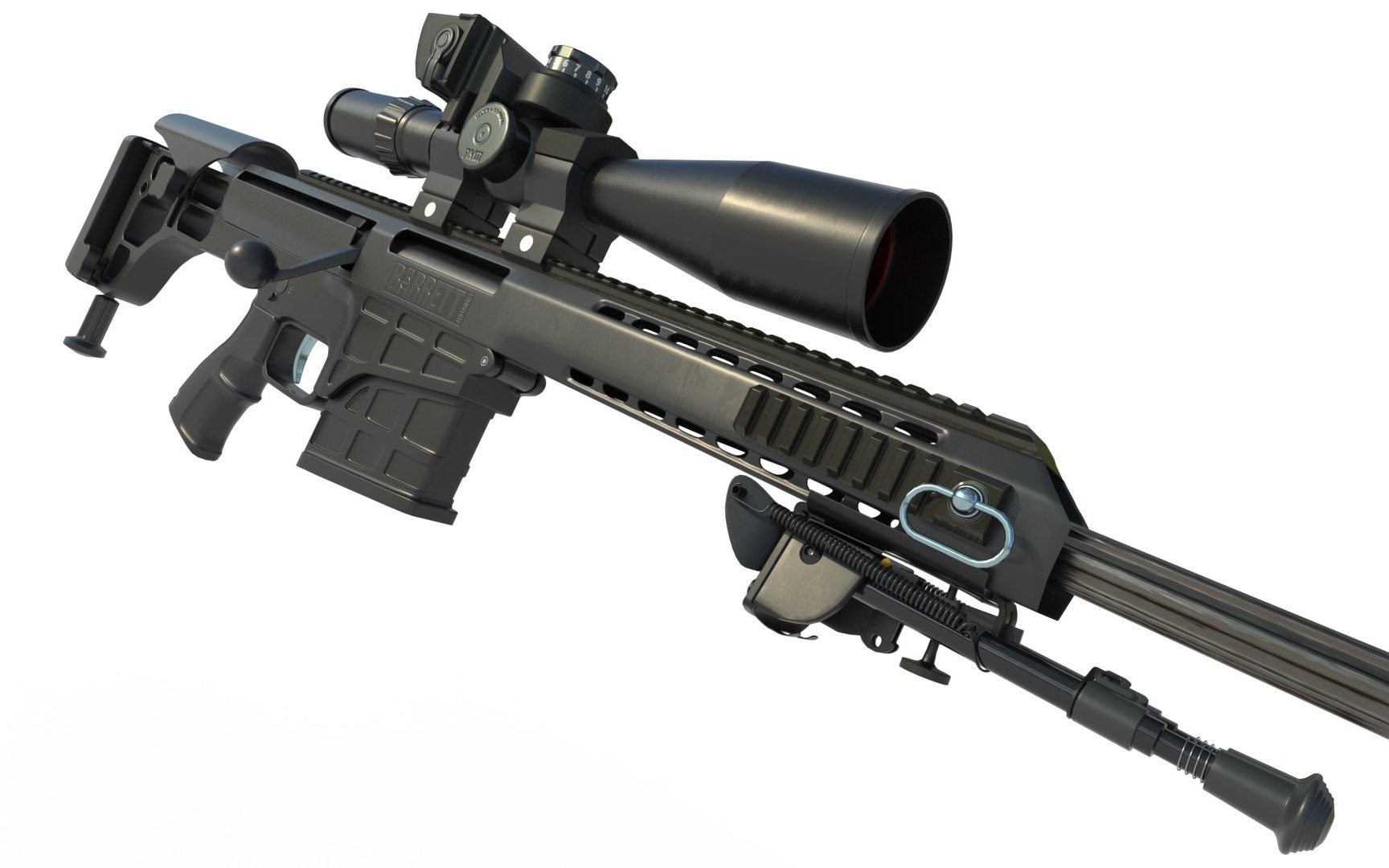 Barrett 98b Scope Model - TurboSquid 1355931