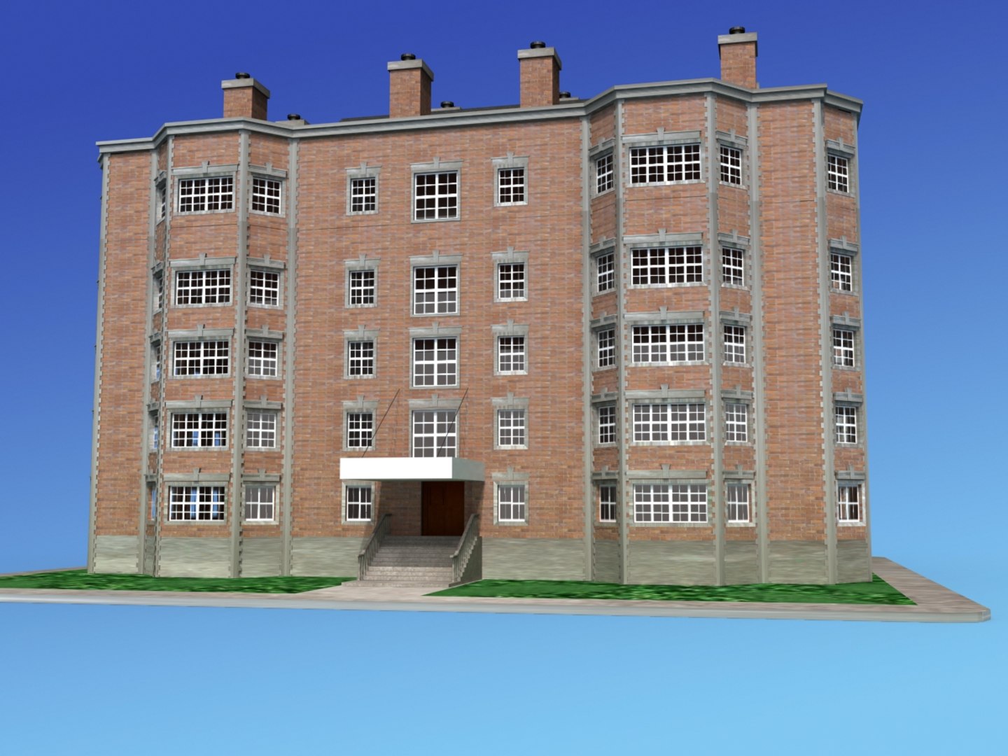 3d apartment building model