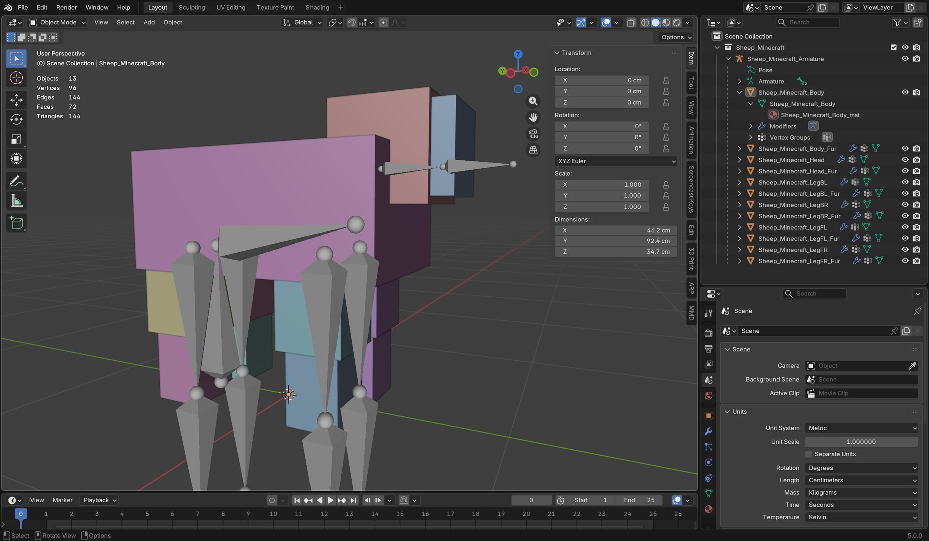 3D Sheep - Minecraft - TurboSquid 2493677